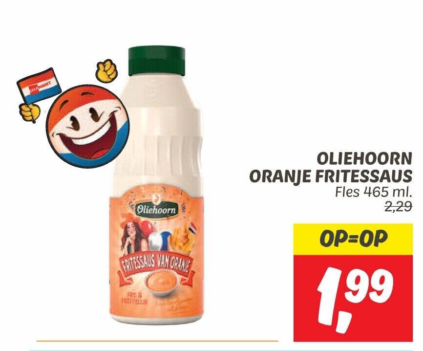 OLIEHOORN ORANJE FRITESSAUS 465 ml aanbieding bij Dekamarkt