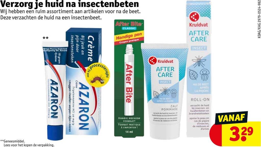 Verzorg je huid na insectenbeten aanbieding bij Kruidvat