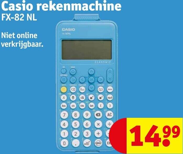 Casio rekenmachine FX-82 NL aanbieding bij Kruidvat
