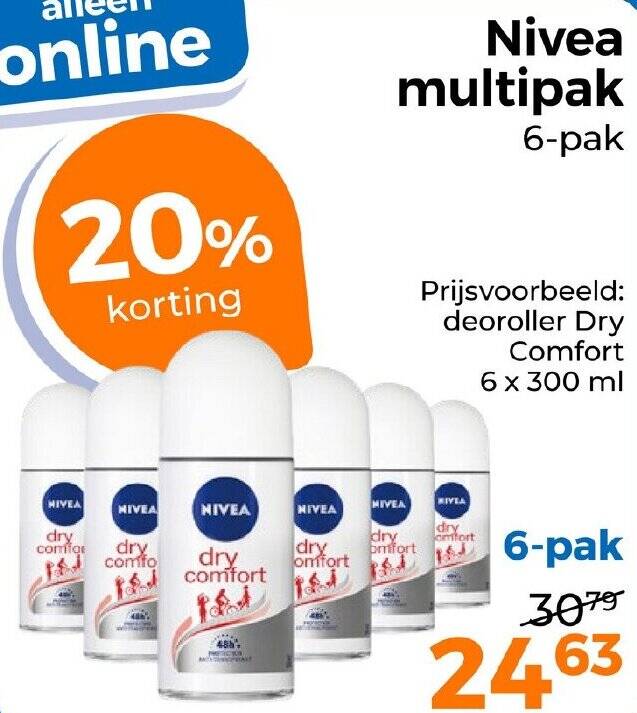 Nivea multipak 6-pak aanbieding bij Trekpleister