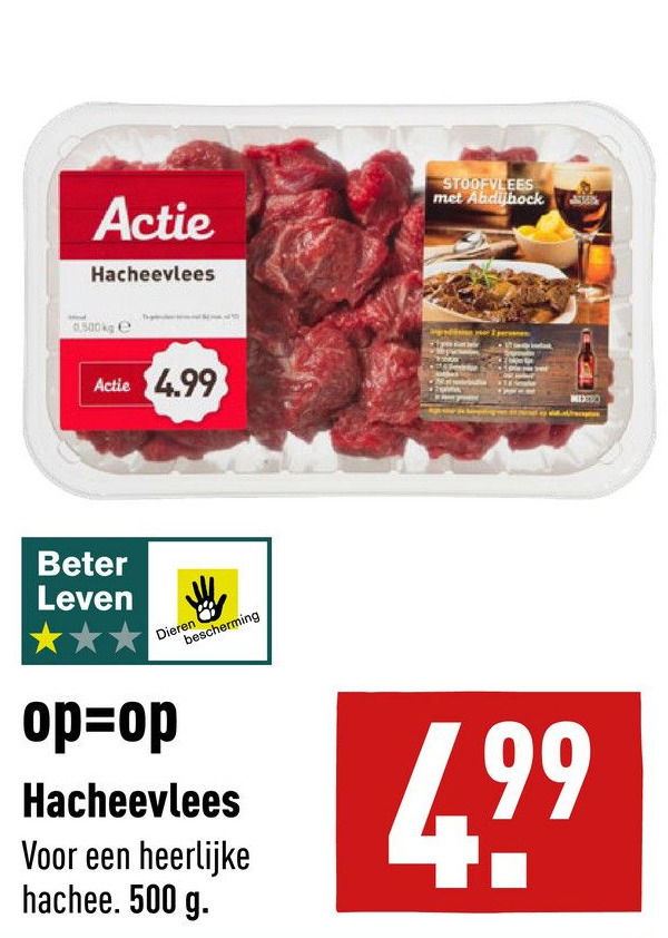 Hacheevlees aanbieding bij ALDI
