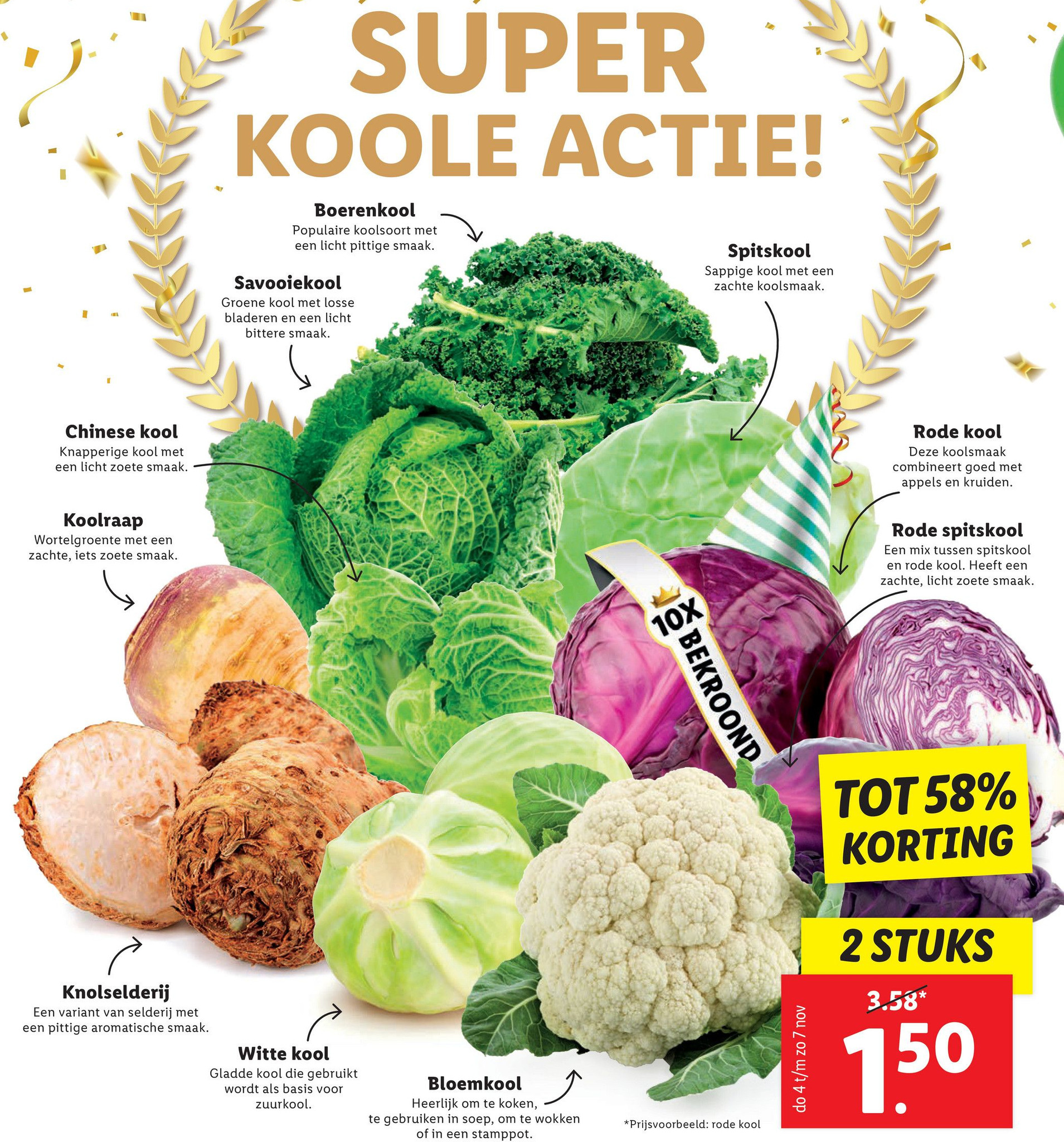 Diverse soorten kool aanbieding bij Lidl
