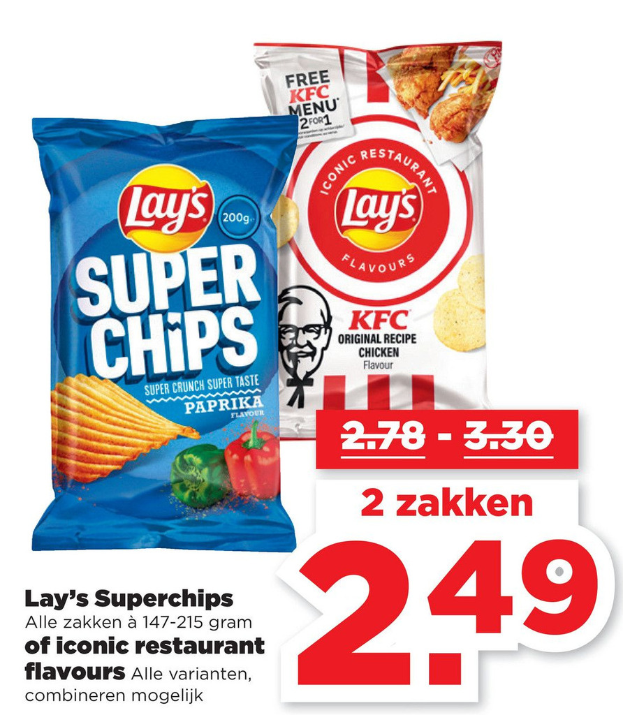 Lay's Superchips aanbieding bij PLUS