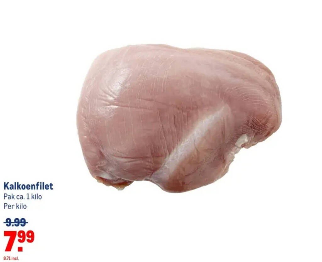 Kalkoenfilet 1 kilo aanbieding bij Makro