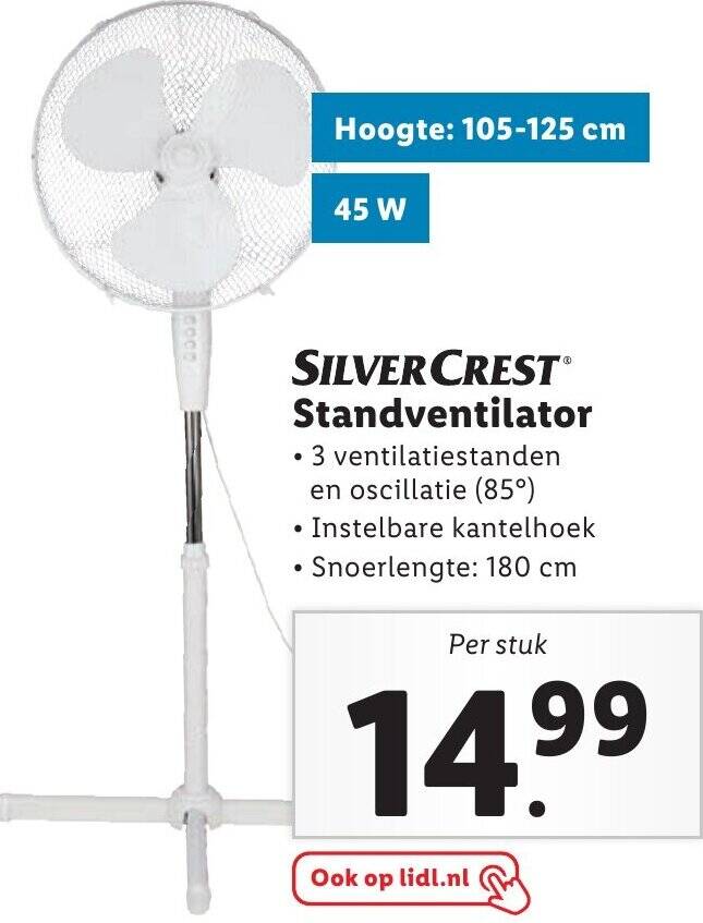 SILVERCREST Standventilator aanbieding bij Lidl