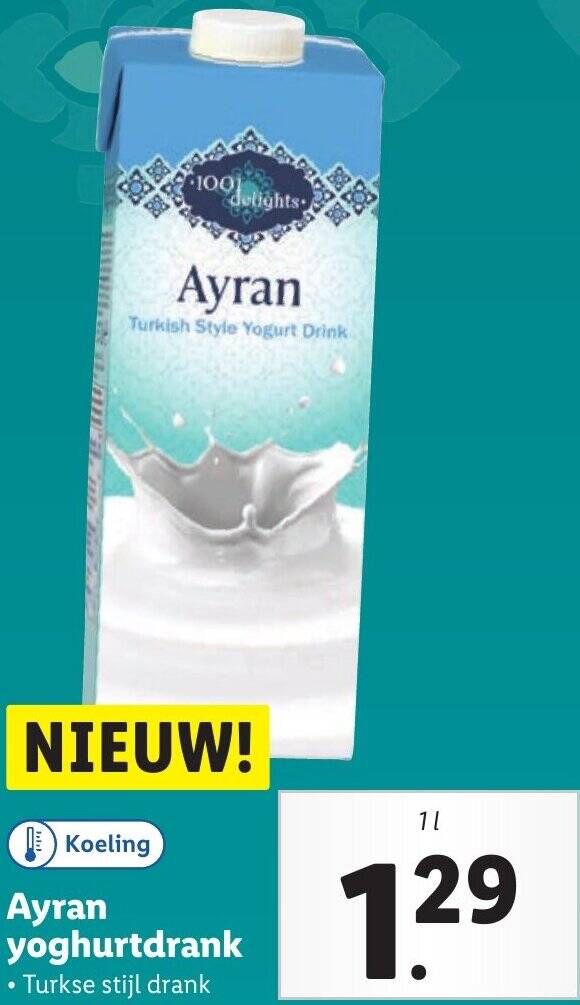 Ayran yoghurtdrank 1L aanbieding bij Lidl