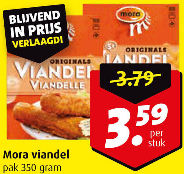 Mora viandel 350 gram aanbieding bij Boni