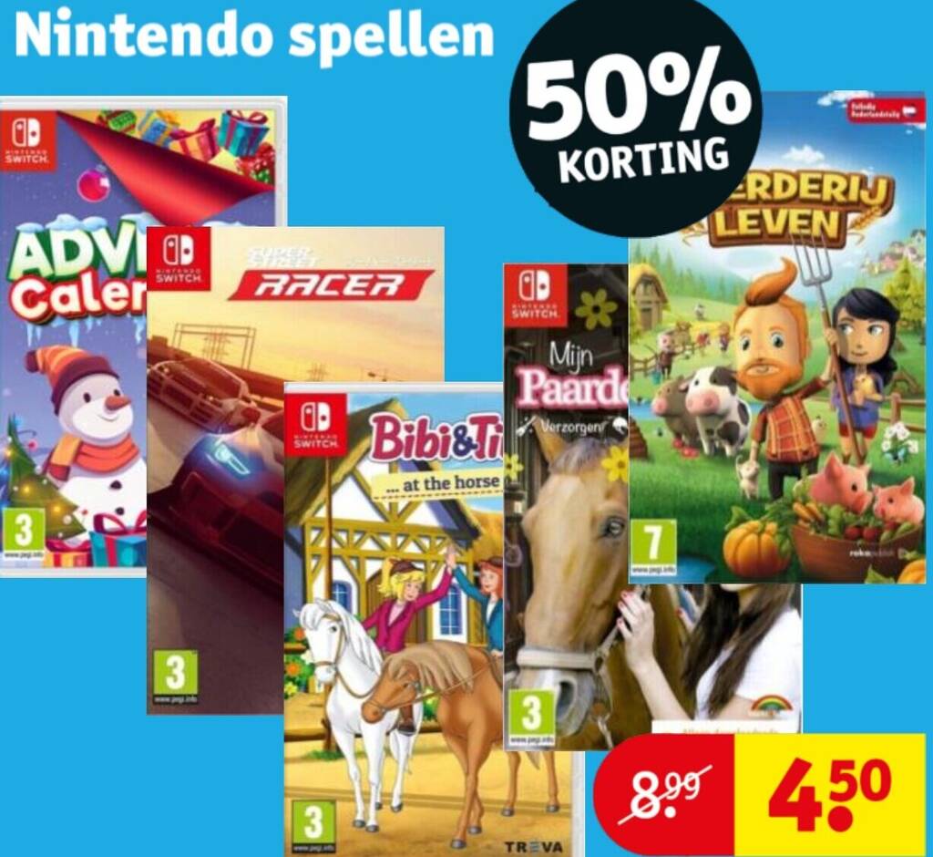 Nintendo spellen aanbieding bij Kruidvat