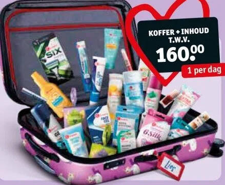 KOFFER + INHOUD aanbieding bij Kruidvat
