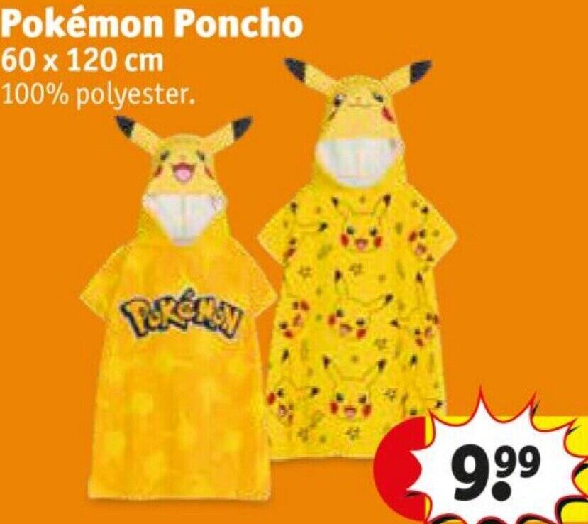 Pokémon Poncho 60 x 120 cm aanbieding bij Kruidvat
