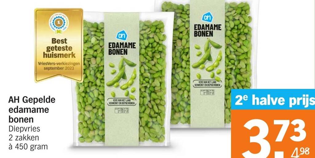 Gepelde edamame bonen 450g aanbieding bij Albert Heijn