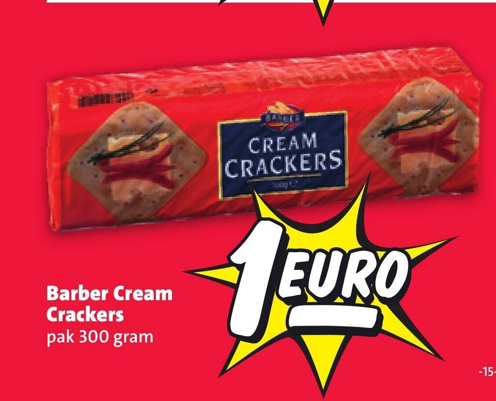 Barber Cream Crackers 300 gram aanbieding bij Nettorama
