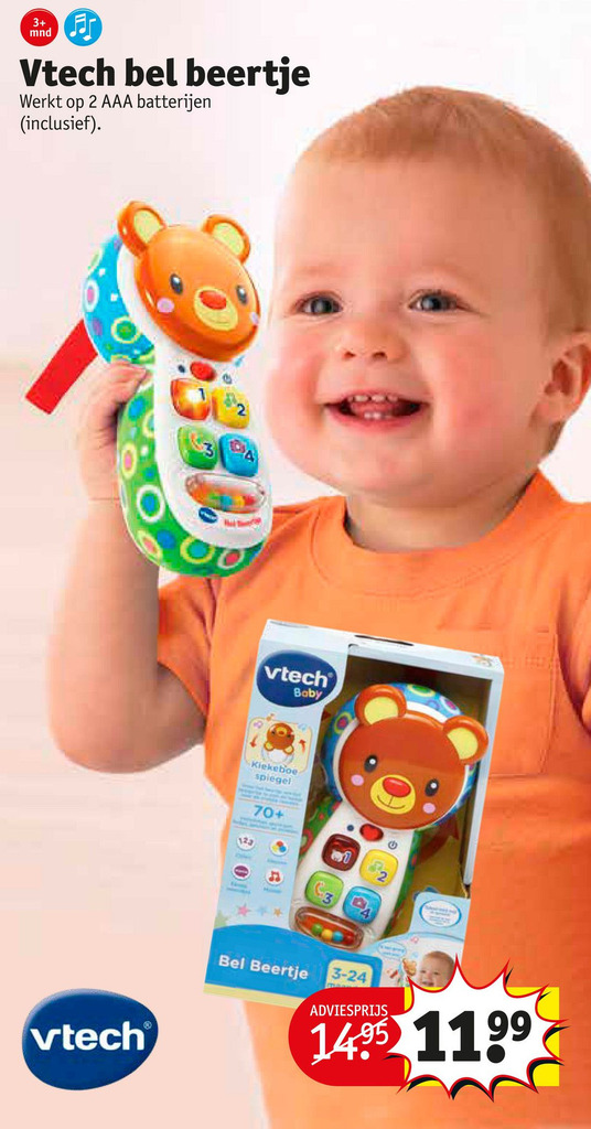 Vtech bel beertje aanbieding bij Kruidvat