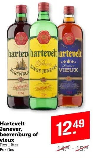 Hartevelt Jenever, beerenburg of aanbieding bij Coop