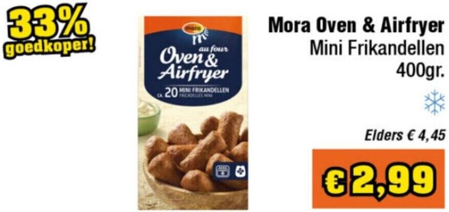Mora Oven & Airfryer 400gr aanbieding bij Budget Food