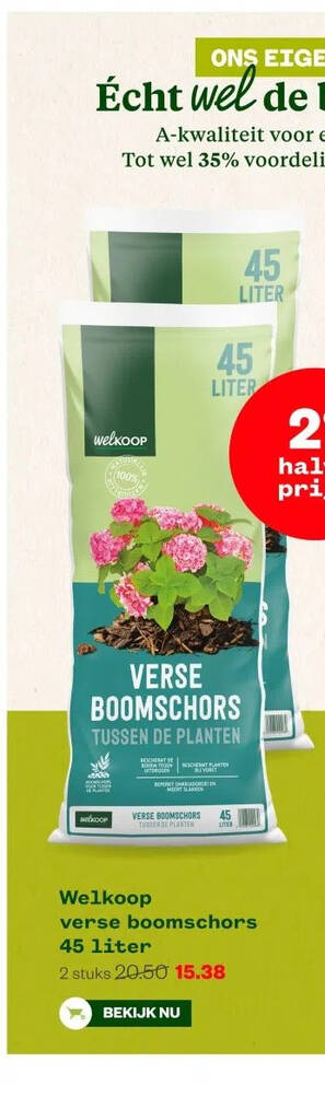 Welkoop verse boomschors 45 liter aanbieding bij Welkoop Welkoop verse boomschors 45 liter aanbieding bij Welkoop