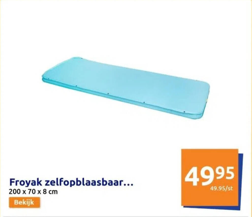 Froyak zelfopblaasbaar 200 x 70 x 8 cm aanbieding bij Action