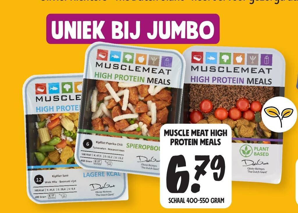 MUSCLE MEAT HIGH PROTEIN MEALS aanbieding bij Jumbo