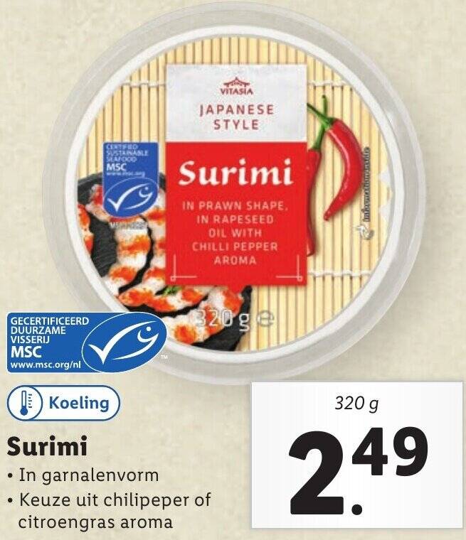 Surimi 320g aanbieding bij Lidl
