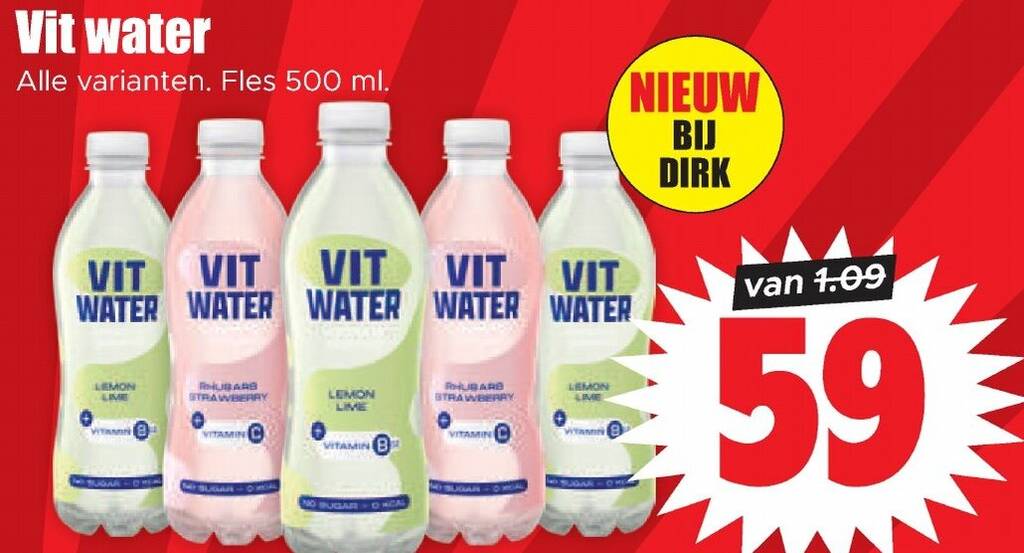 Vit water 500ml aanbieding bij Dirk