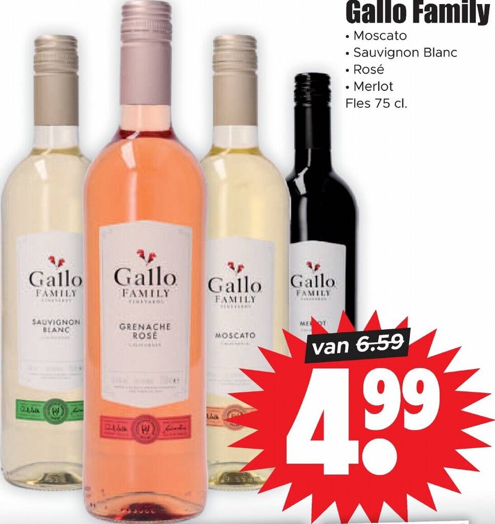 Gallo Family 75 cl aanbieding bij Dirk