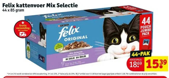 Felix kattenvoer Mix Selectie aanbieding bij Kruidvat