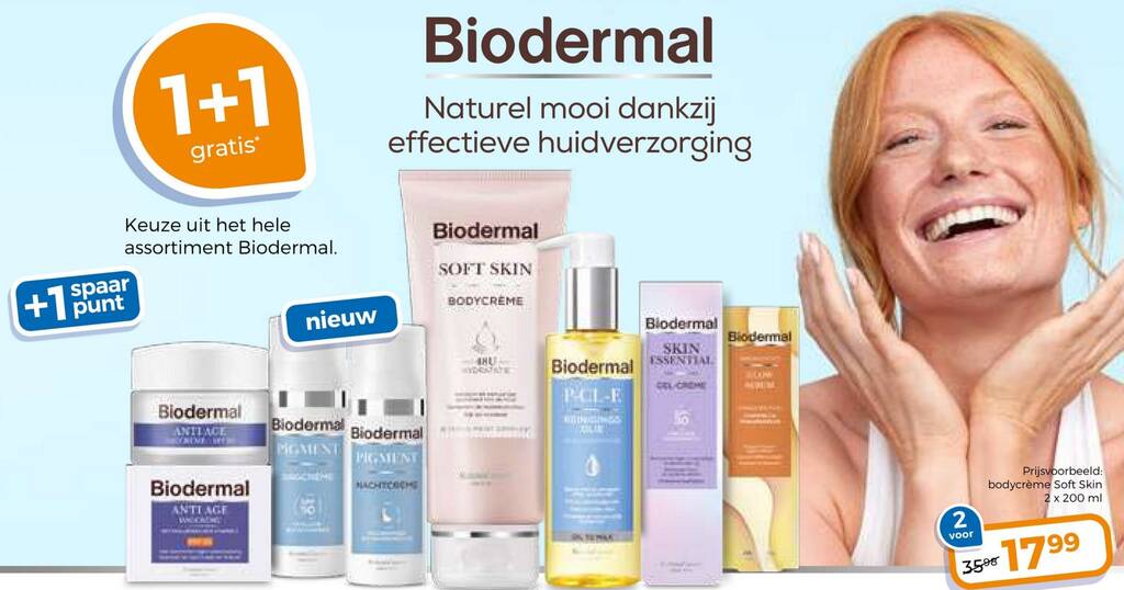 Biodermal bodycrème Soft Skin 2 x 200ml 1+1 gratis aanbieding bij ...