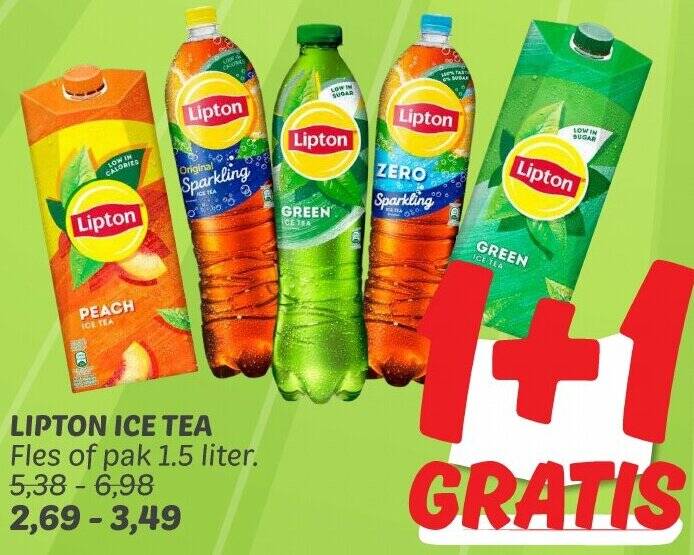 LIPTON ICE TEA 1.5L aanbieding bij Dekamarkt