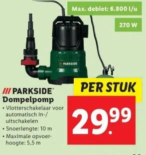 III PARKSIDE Dompelpomp aanbieding bij Lidl