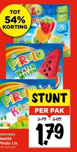 DIEPVRIES Nestlé Pirulo IJs aanbieding bij Vomar Voordeelmarkt