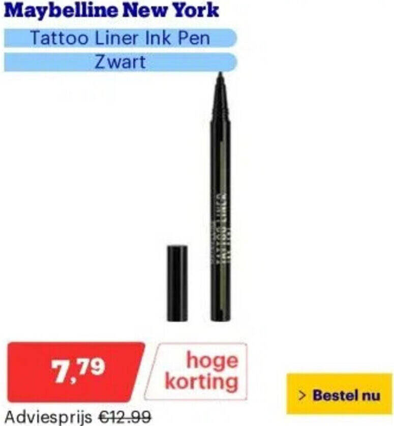 Maybelline New York Tattoo Liner Ink Pen aanbieding bij Bol.com