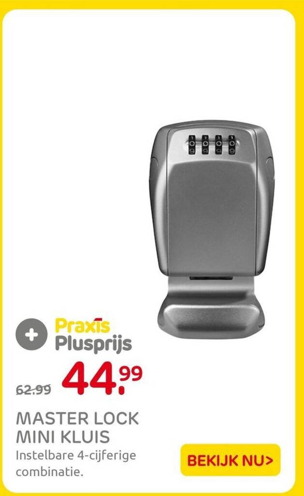 MASTER LOCK MINI KLUIS aanbieding bij Praxis