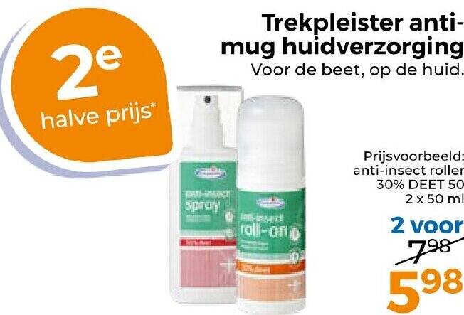 anti-mug huidverzorging aanbieding bij Trekpleister