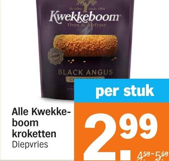 Alle Kwekkeboom kroketten aanbieding bij Albert Heijn