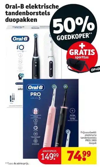 Oral-B elektrische tandenborstels duopakken aanbieding bij Kruidvat