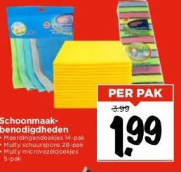 Schoonmaak- benodigdheden Meerdingendoekjes 14-pak aanbieding bij Vomar ...