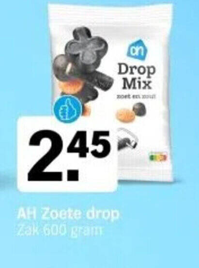 Zoete drop 600 gram aanbieding bij Albert Heijn