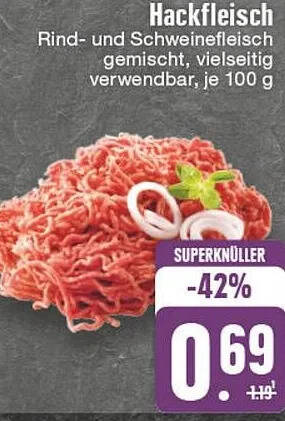 Hackfleisch aanbieding bij Edeka DE