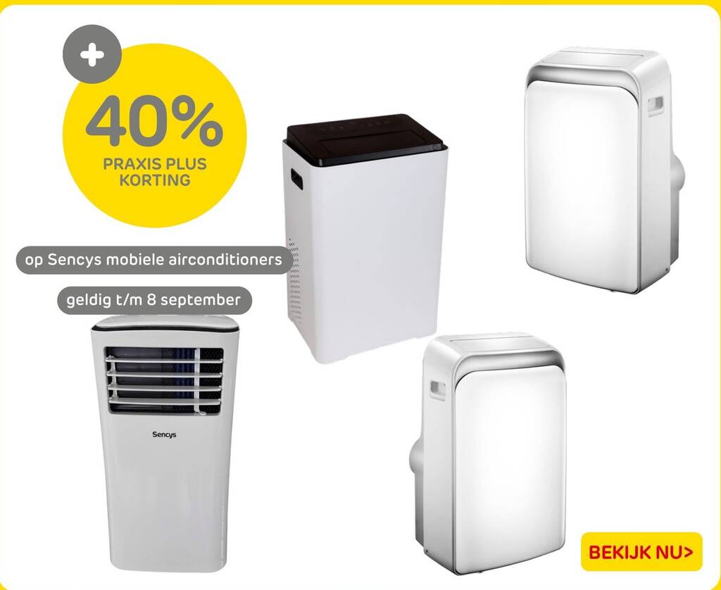 Sencys mobiele airconditioners aanbieding bij Praxis