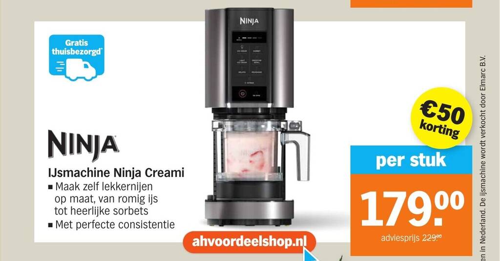 IJsmachine Ninja Creami aanbieding bij Albert Heijn
