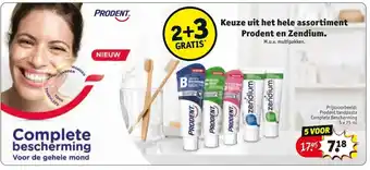 Prodent tandpasta Complete Bescherming 5 x 75 ml aanbieding bij Kruidvat