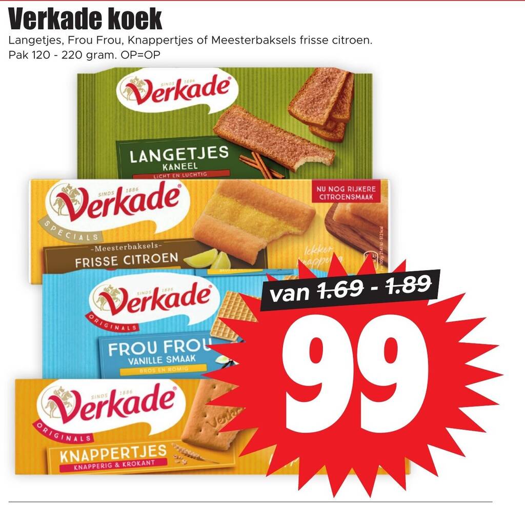 Verkade koek aanbieding bij Dirk