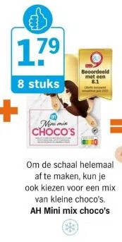 van kleine choco's. AH Mini mix choco's aanbieding bij Albert Heijn