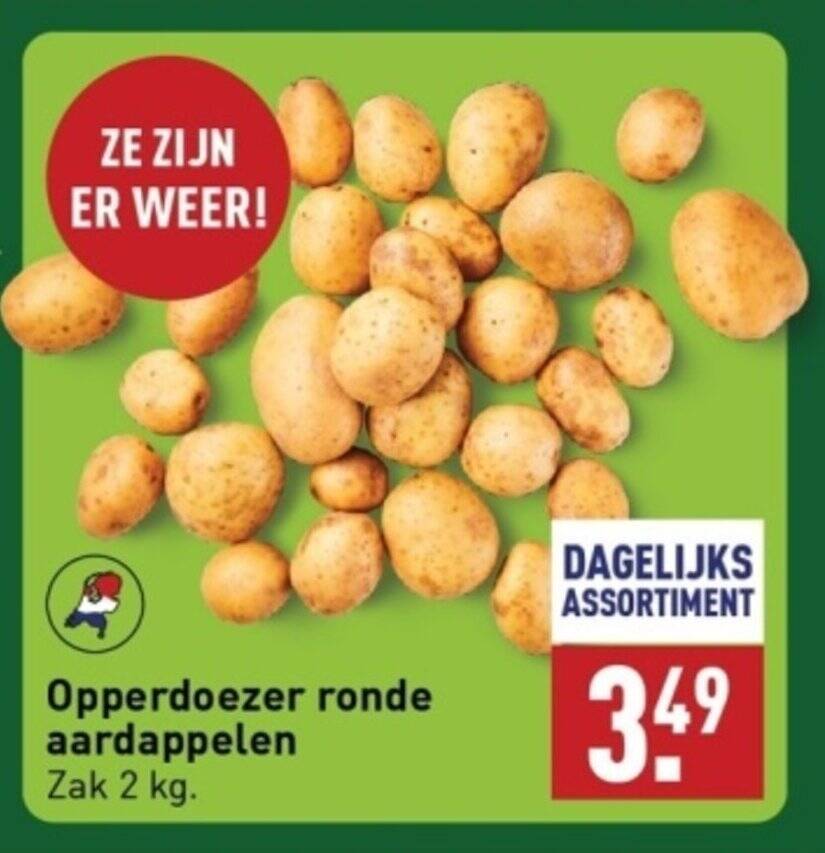 Opperdoezer ronde aardappelen 2 kg. aanbieding bij ALDI