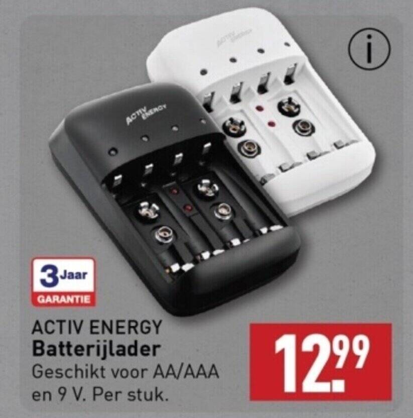 ACTIV ENERGY Batterijlader aanbieding bij ALDI