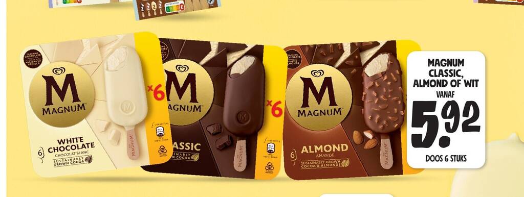 MAGNUM CLASSIC, ALMOND OF WIT aanbieding bij Jumbo