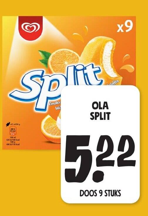 OLA SPLIT 9 STUKS aanbieding bij Jumbo
