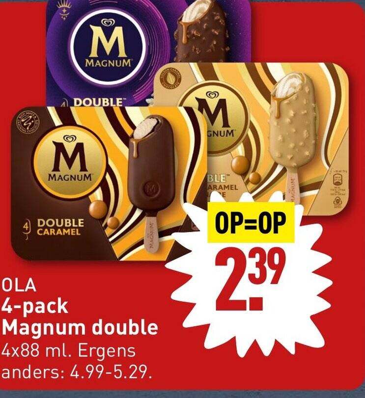 4-pack Magnum double aanbieding bij ALDI
