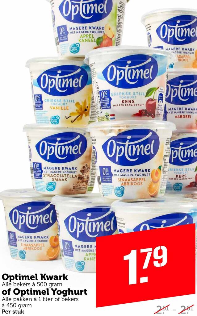 Optimel Kwark of Optimel Yoghurt aanbieding bij Coop