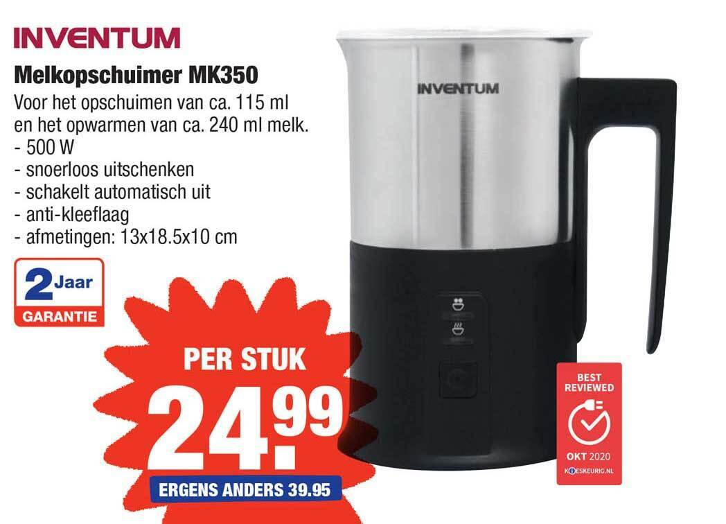 Inventum Melkopschuimer MK350 aanbieding bij ALDI
